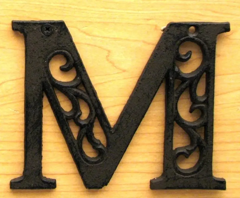 Cast Iron Letter M 0184J-0557-M | jBUYj.com